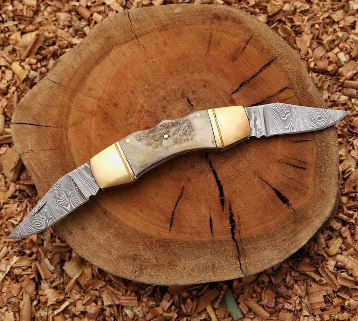 Wholesale Bone Handle Stainless Steel Double Side Blade Outdoor Camping ...
