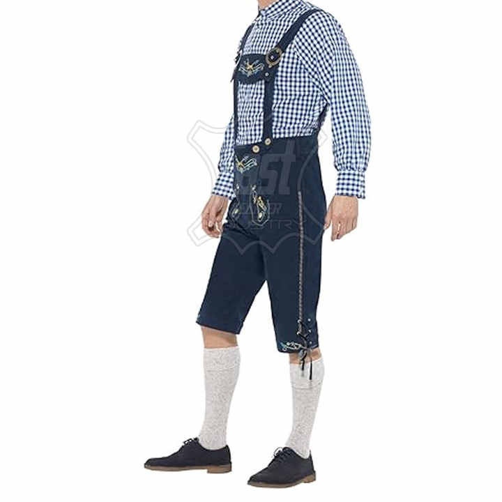 Genuine Leather Oktoberfest Outfit with Suspenders German Bavarian Men ...