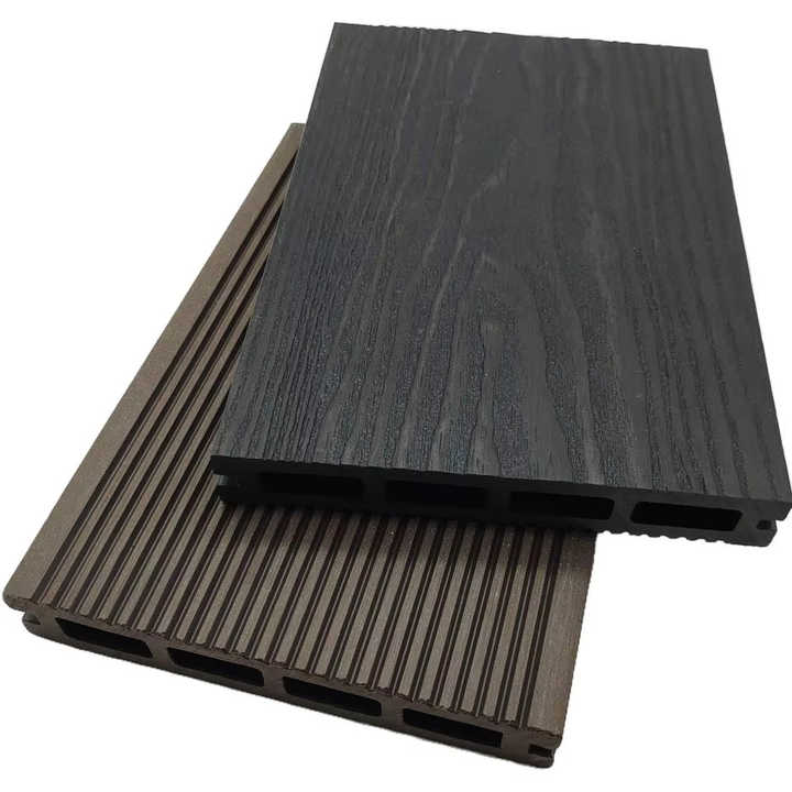 Modern 3D Deep Embossed Wood Grain Terrace Outdoor Swimming WPC Decking Wood Plastic Composite ...