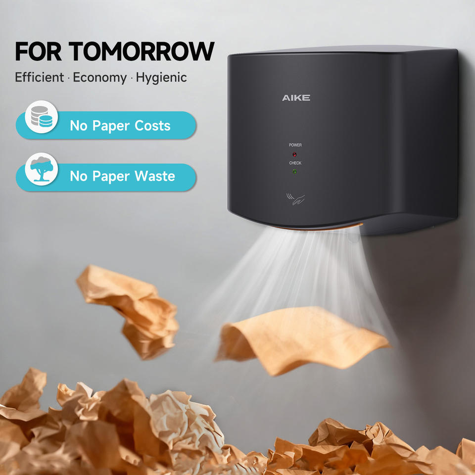 High-Power Plug-in Hand Dryer AK2630S 1400W Air Wiper Series Black ...
