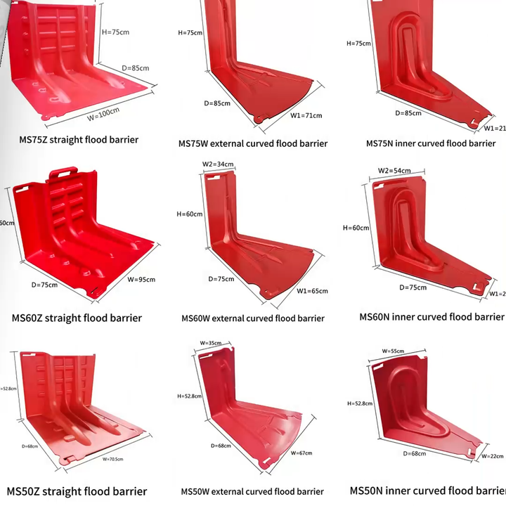 MS L-Shaped Flood Prevention Barrier for Water Control & OEM