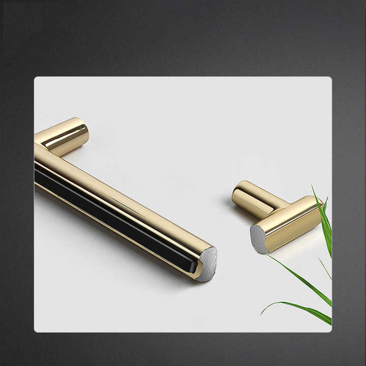 New Simple Cabinet Gold Pulls Closet Door Knobs Cabinet Drawer Grab ...