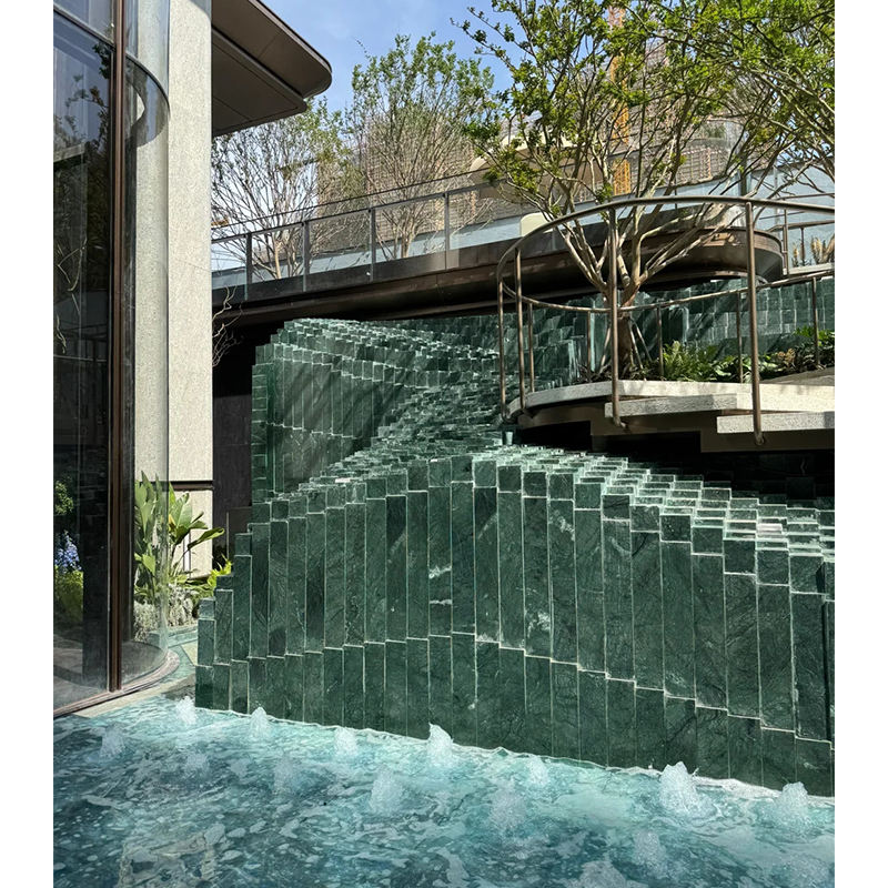 Natural India Green Marble Outdoor Wall Design Natural Green Tile ...