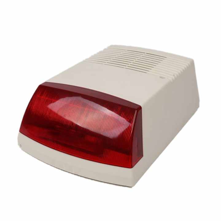 Outdoor/indoor Security Alarm Siren with Red Flashing Strobe Light