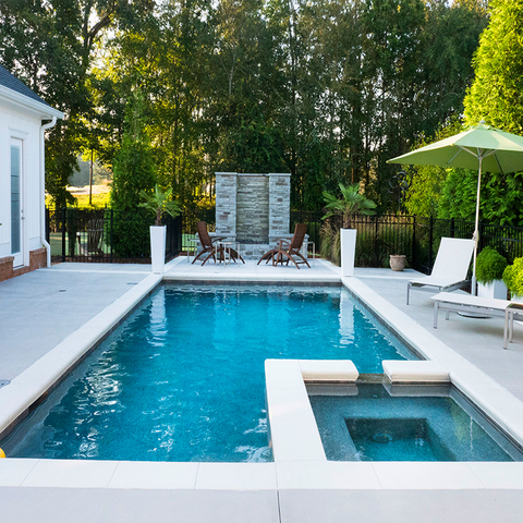 Luxury Fiberglass Inground Swimming Pool for Family & Spa