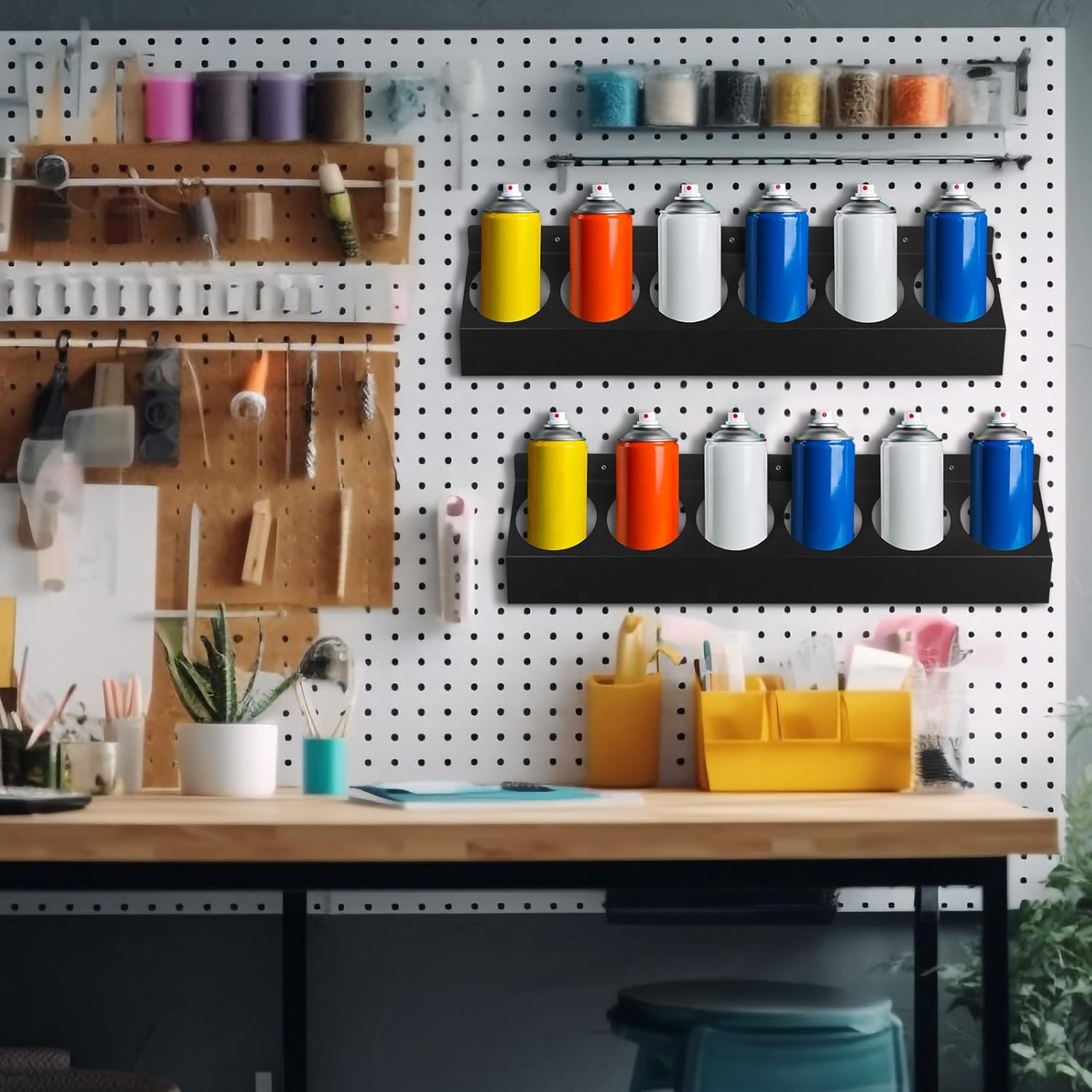 Customizable Spray Can Racks - Durable & Efficient Storage