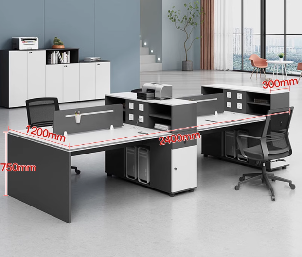 Modular Modern Office Computer Desk Customizable Wooden Workstation ...