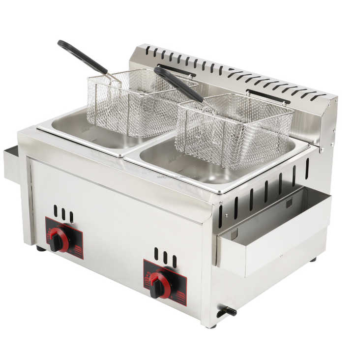 25L Industrial Table Top Gas LPG Deep Fryers for KFC Fast Food Chain ...
