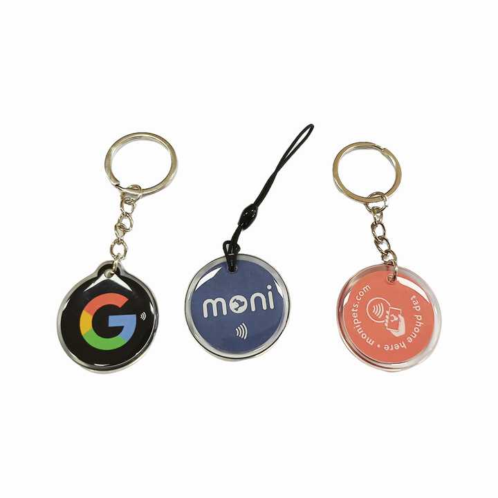 Customizable NFC RFID Keychain Programmable Logo 13.56MHz Mini Tag ...