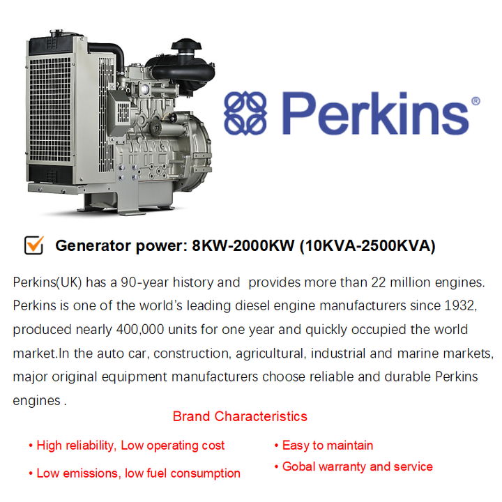 Fuel Consumption perkins Uk British Engine Silent 3 Phase diesel ...