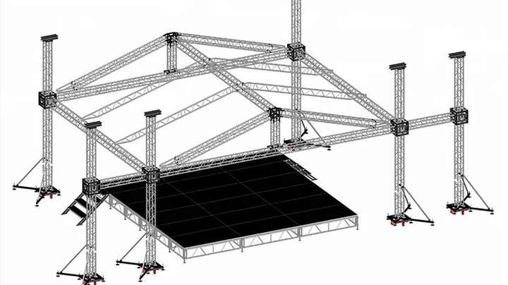 Outdoor Stage Square Tube Trusses Tent Steel Truss Aluminum Frame ...