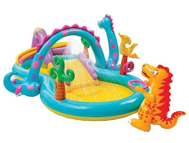 Intex Inflatable Swimming Pool with Slide - Fun & Safety