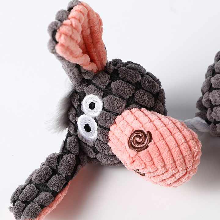 Factory Customizable Donkey Pet Interactive Plush Rope Soft PP Cotton ...