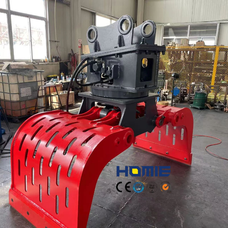 Excavator Hydraulic Selector Grab With CW10 Quick Coupler Scrap Wastes ...