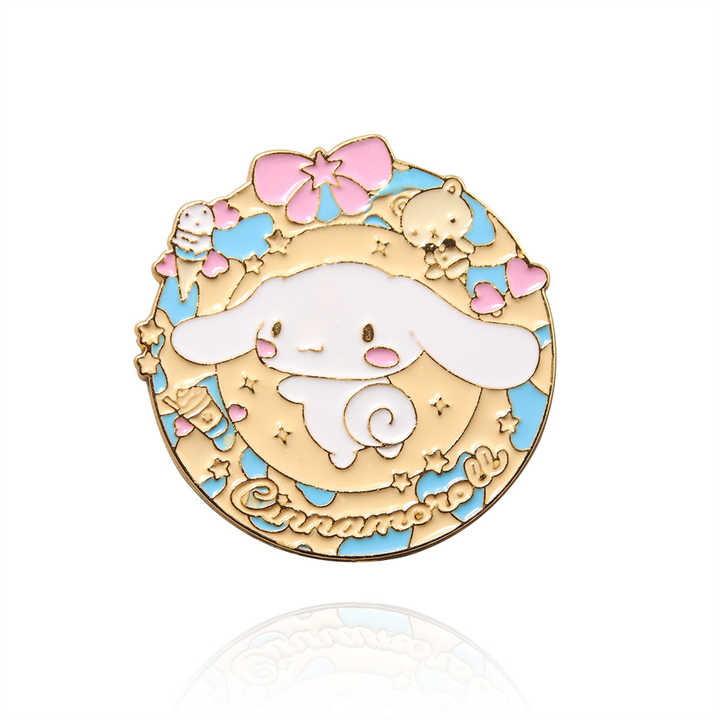 Lovely Lovely Cute Anime Button Brooch Pins Cartoon Sanrio Alloy Brooch ...