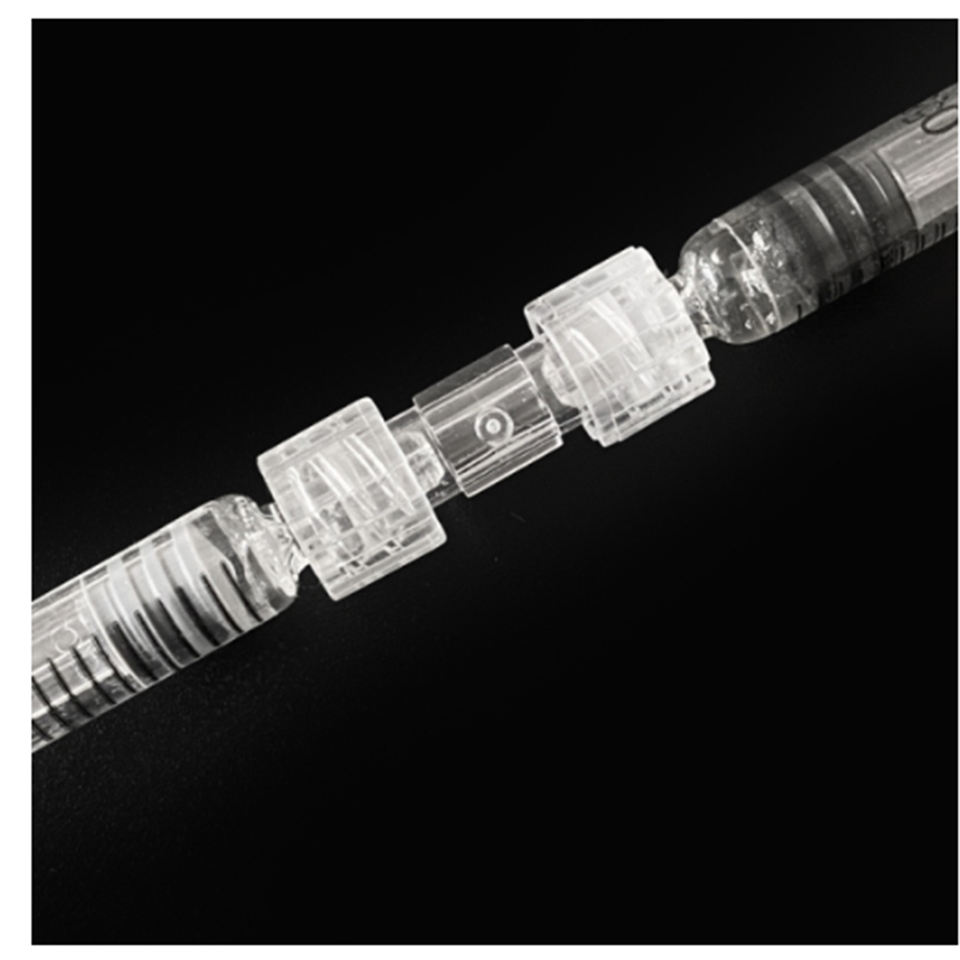 100pcs/box Luer Lock Syringe Connector Transparent Coupler Double ...