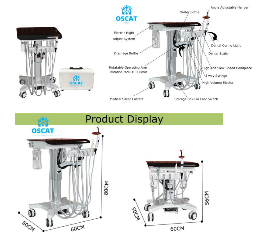 OSCAT EX-36A Veterinary Medical Equipment Portable Dental Unit With ...