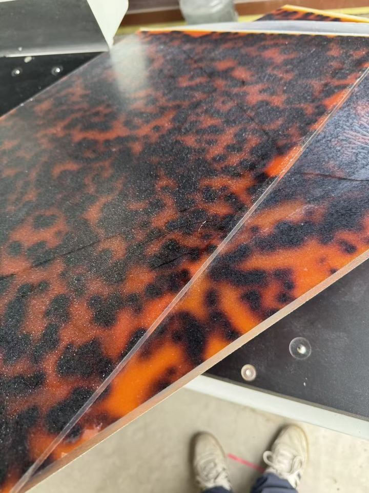 Luxury Acrylic Tortoise Shell Patterned Leopard Customized Scallop ...