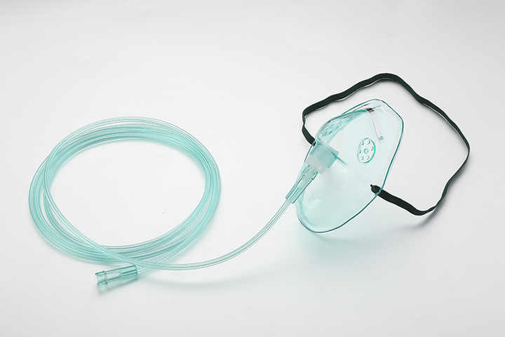 MFLAB Soft Adult PVC Simple Oxygen Mask with Tube - High Quality