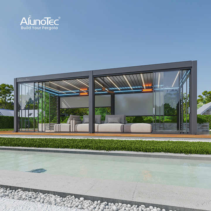 Modern Motorized Aluminum Pergola - Waterproof Outdoor Sunshade for ...