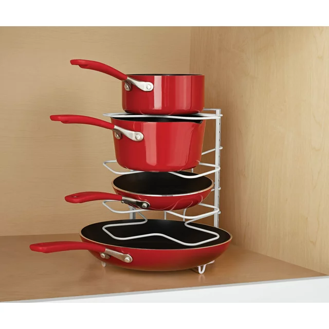 Expandable Pan & Lid Organizer Wire Organization Rack Use Vertical or ...