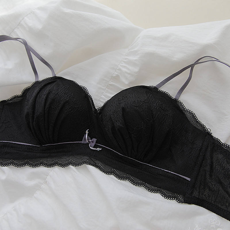 Women's Sexy Lace Push-Up Wire-Free Bra Set Floral Pattern Convertible ...