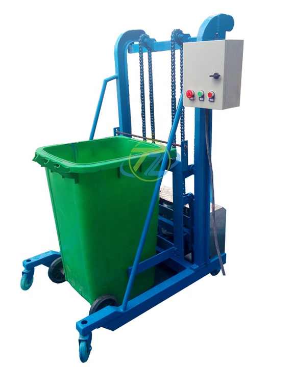 Motorized Waste Bin Elevator - Efficient Food Waste Disposer