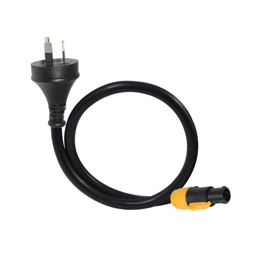 SAA 3-Prong to True 1 Male Auto Lock Connector with IP56 PowerCon Cable ...