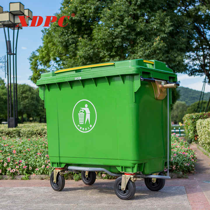 Custom Large Plastic Wheeled Garbage Bin Trolley Dolly Design Rubbish ...