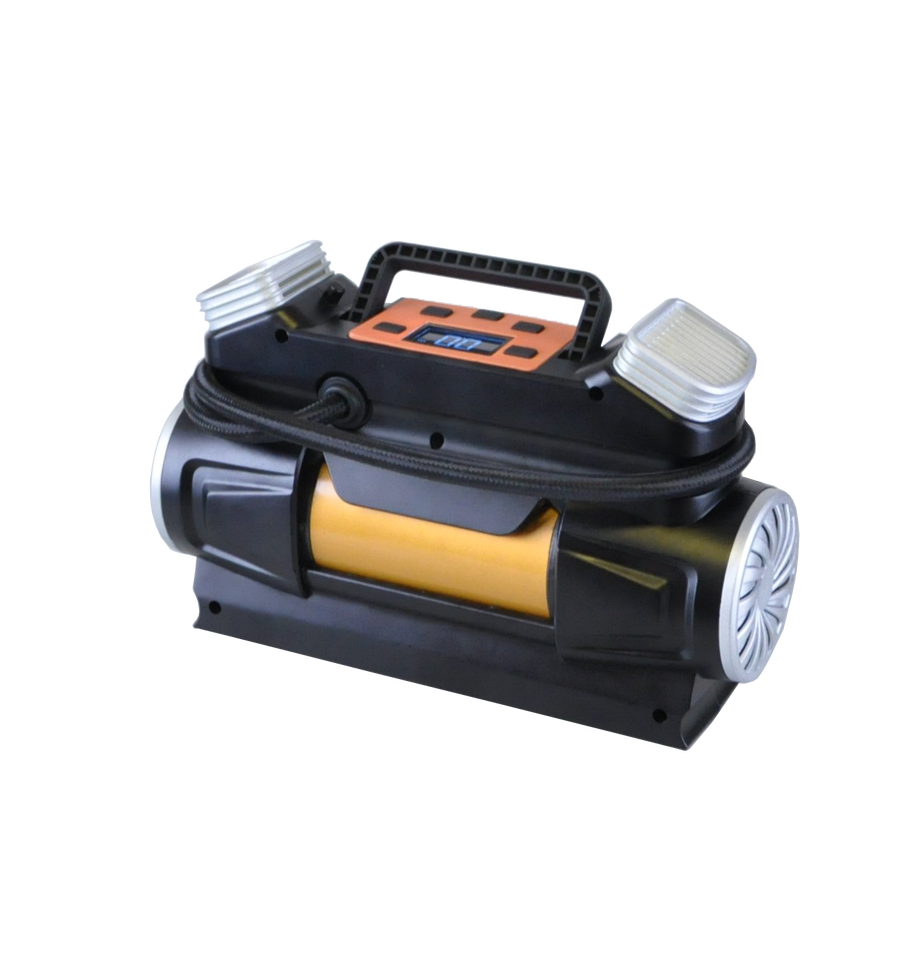 Anchou 13068D Heavy Duty Metal Shell 12V Air Compressor-30mm Dual ...