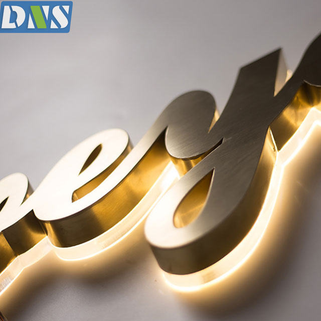 Denison Stainless Alphabet Light Channel Custom Business Signage Letter ...