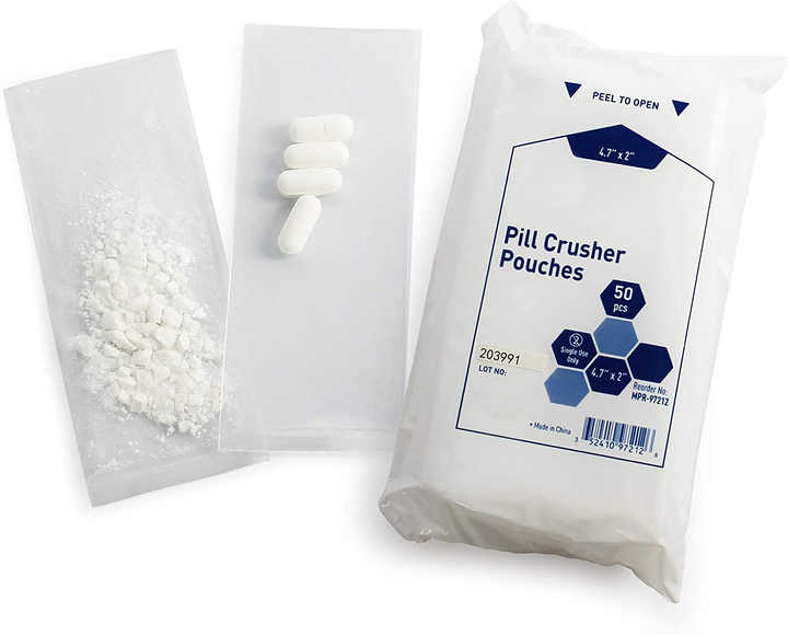 Eco-friendly Clear Medical Grade Clear Tablet Crushing Bags Pill ...