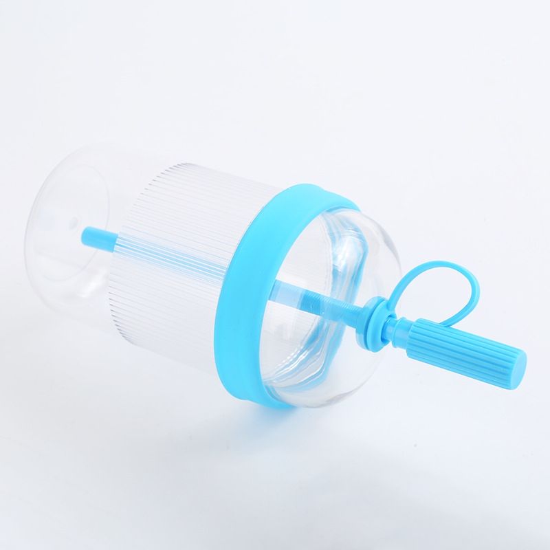 Minimalist Plastic Water Bottle With Straw Screw-On Cap Bpa Free Travel ...