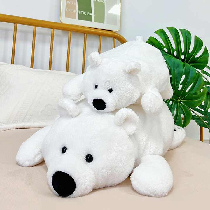 Super Soft Plush Polar Bears Stuffed Animal Toy Giant Plush White Polar ...
