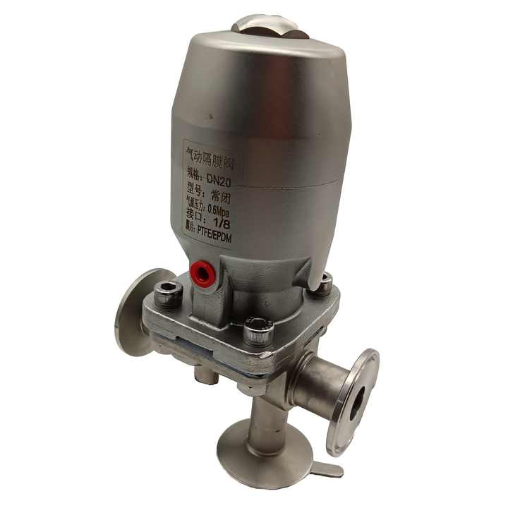 Sanitary Grade Stainless Steel Tri Clamp Air to Air Pneumatic Straight ...