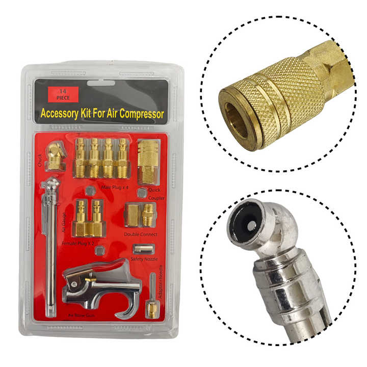 Industrial Grade 14pcs Mini Air Blow Gun Kit with Multiple Nozzles for ...