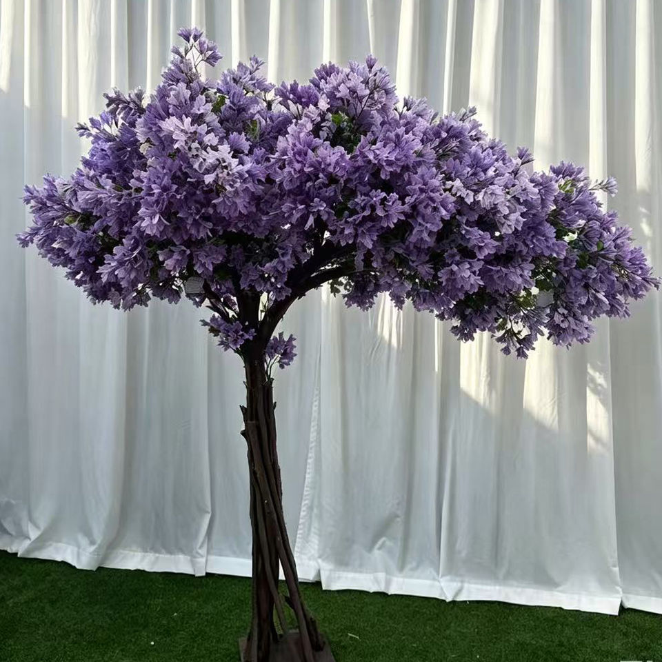 Indoor Artificial Tree Centerpiece Artificial Cherry Blossom Purple ...