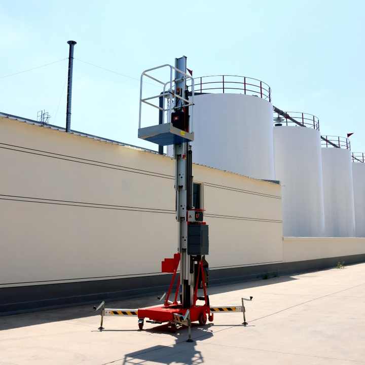 4m-10m Double Alloy Hydraulic Lift Tables Electric Single Mast Vertical ...