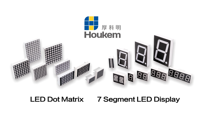 Houkem LED Dot Matrix Display - 5x7, 1 Inch, 80000 Hours