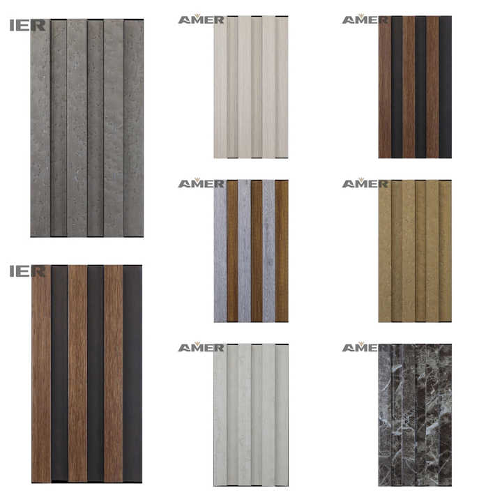 150mm 200mm 300mm Acoustic Fluted Pvc Marble Pu Interior Decorative ...