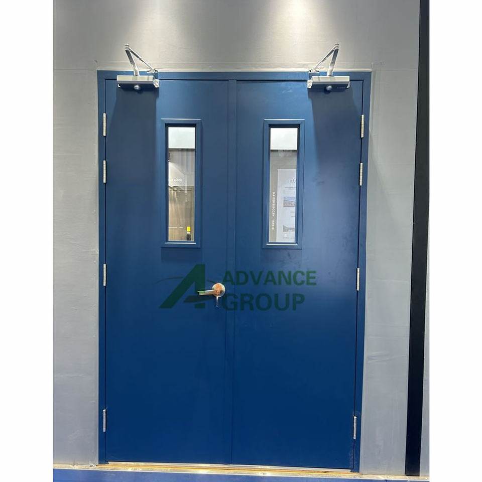 Pintu Keluar api ganda eksterior aluminium baja galvanis tahan api ...
