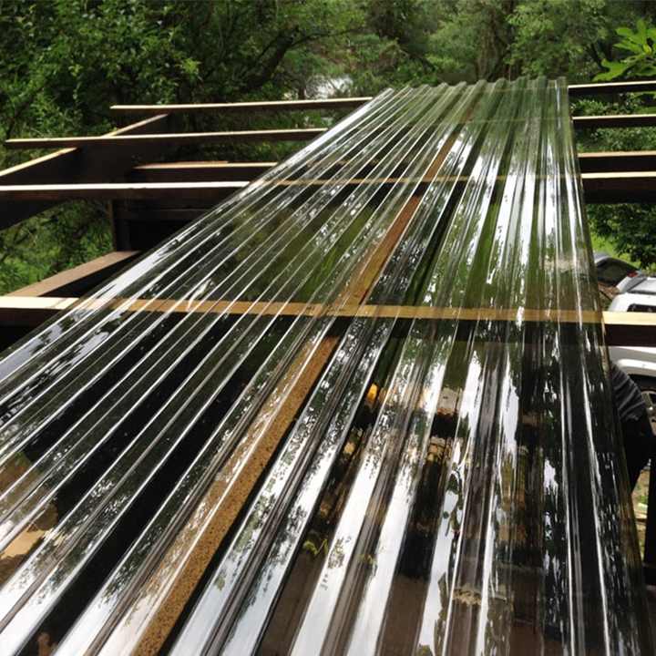 Transparent PC lighting tile wave board thickened roof sunroom shade ...