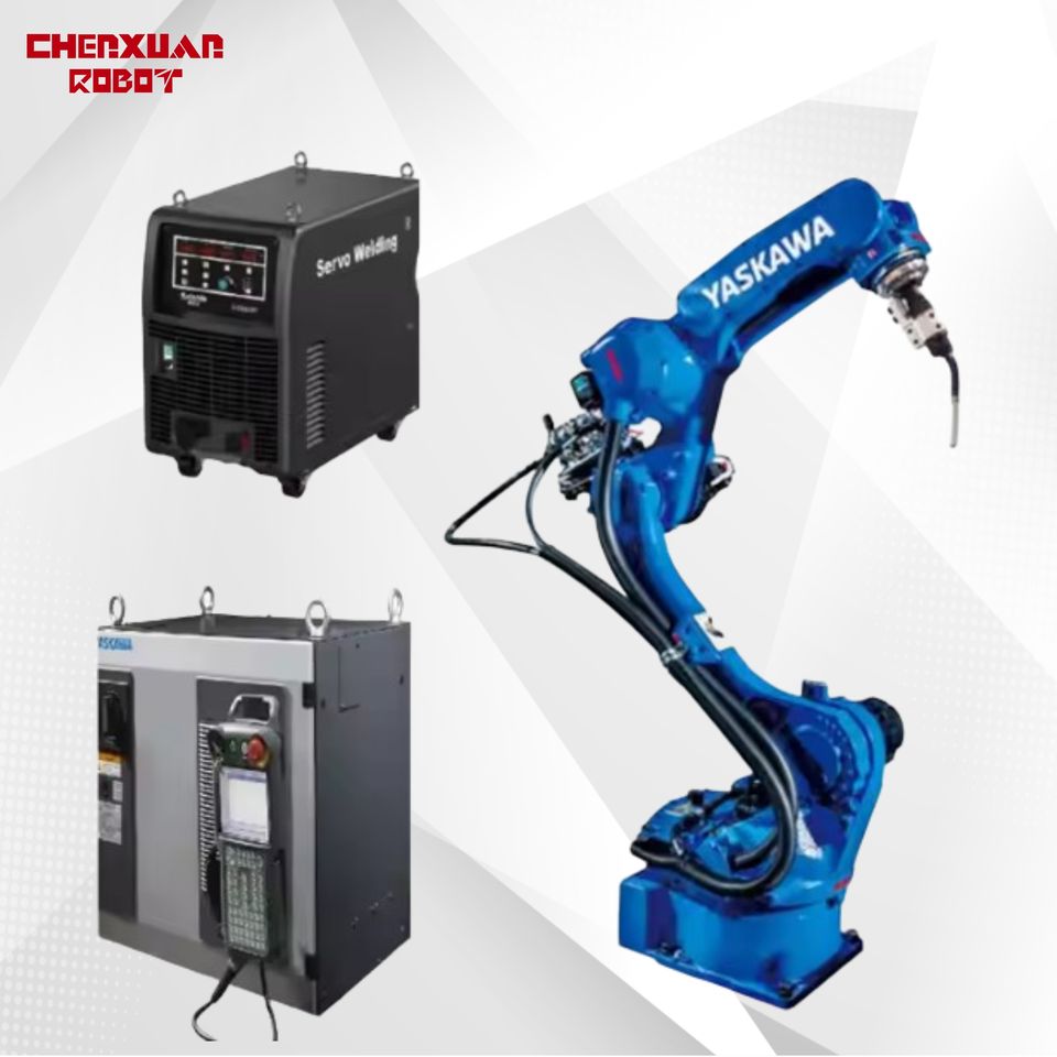 YASKAWA Six-axis Welding Robot Arm for Pole Steel Die Flange 380V 1.2KW ...