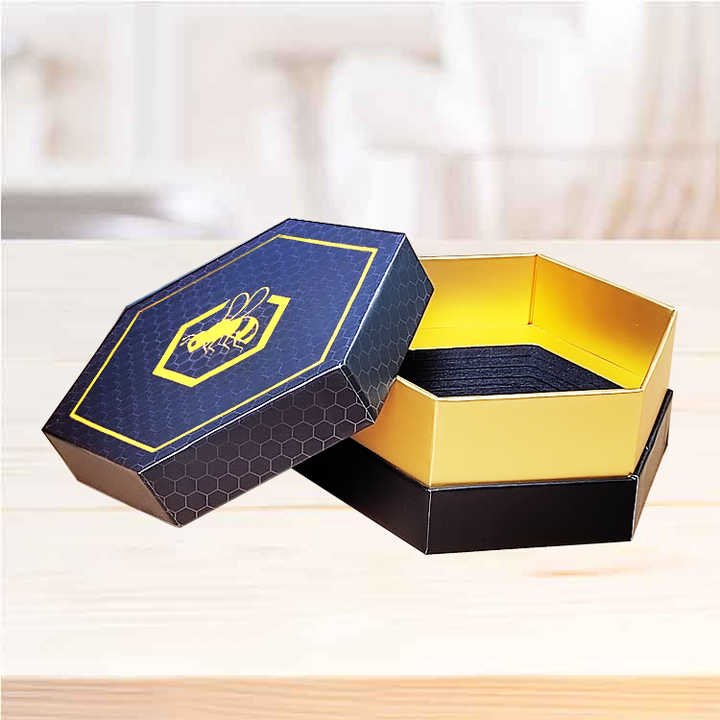 Custom Luxury Hexagonal Honey Gift Box - Elegant & Durable