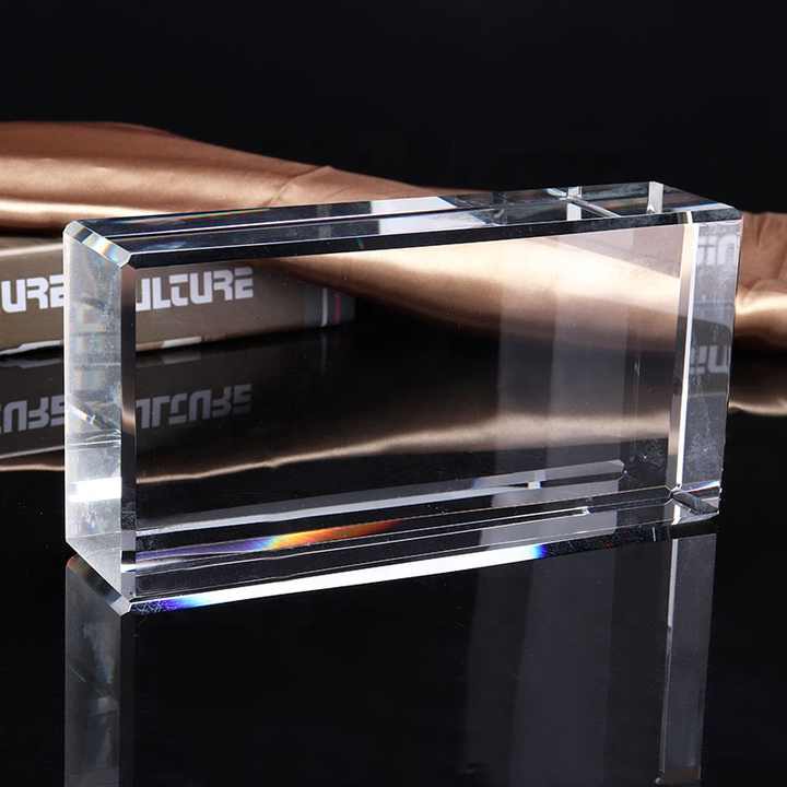 Wholesale 200x100x50mm Crystal Glass Block for Decoration