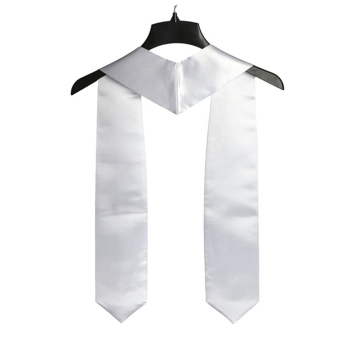 Blank 2024 Sublimation Satin Graduation Stoles Wholesale White Stole ...