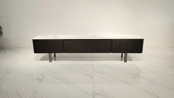 Modern Luxury Ceramic TV Stand Home Furniture Coffee Table Set TV Unit ...