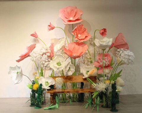 J-103 Wedding Stage Paper Flowers - Elegant Decor Solutions