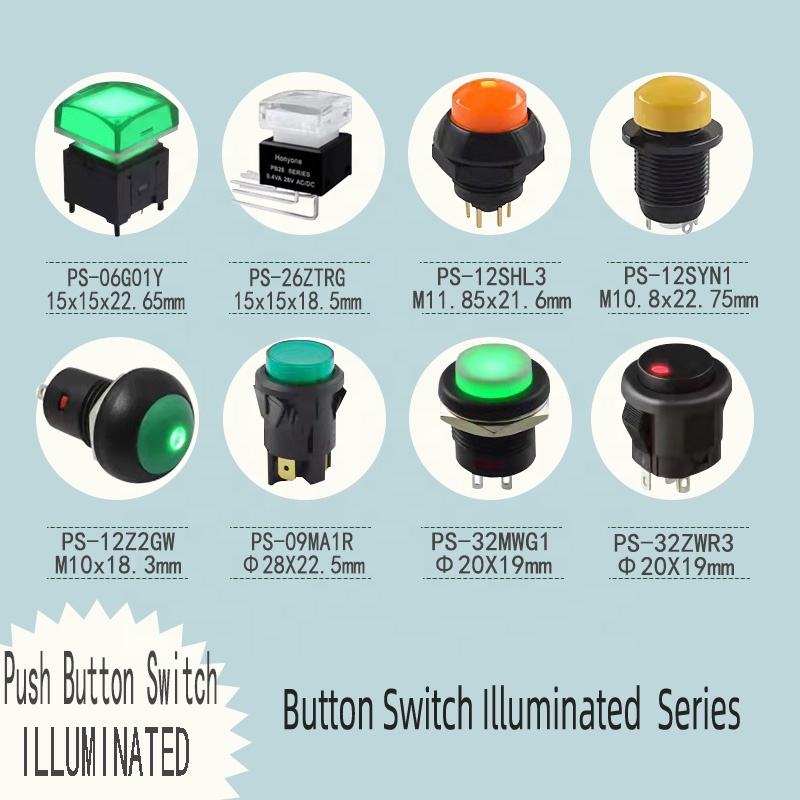 Wintai-tech Push Button Switch Electrical Button Switch Latching Push ...