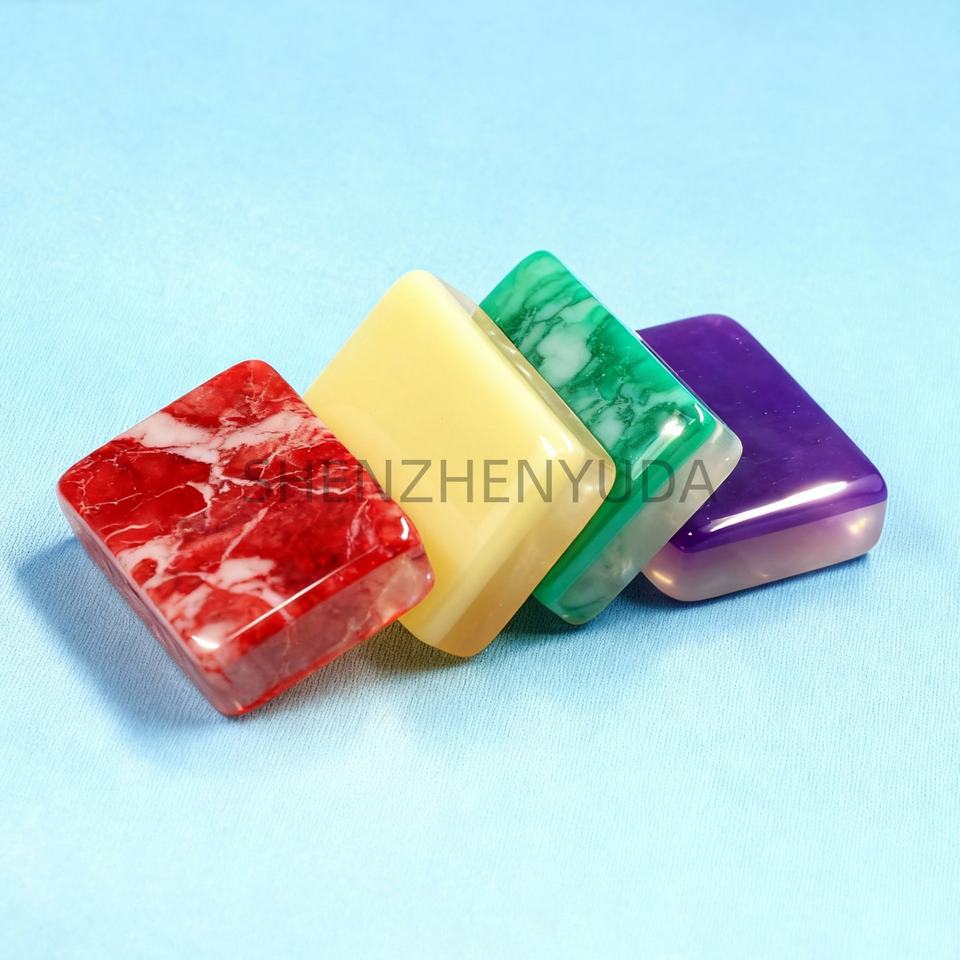 Glossy Finish Resin Mahjong Pieces Durable Board Game Tiles for ...